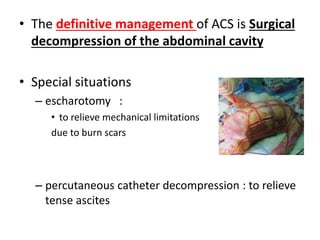 Abdominal Compartment Syndrome | PPTX