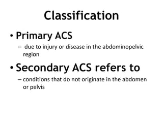 Abdominal Compartment Syndrome | PPTX
