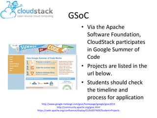 Apache CloudStack Google Summer of Code | PPT