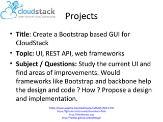 Apache CloudStack Google Summer of Code | PPT