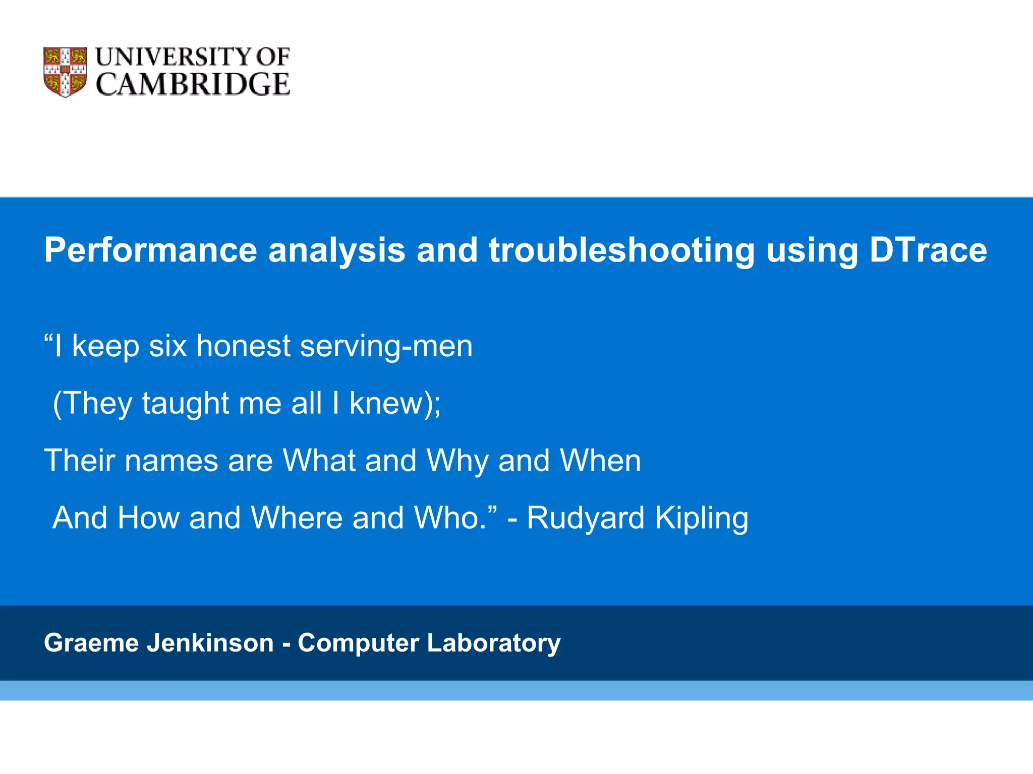 Performance Analysis And Troubleshooting Using Dtrace Ppt 