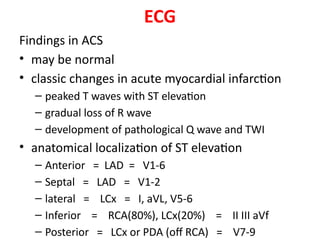Management of Acute coronary syndrome MI | PPTX