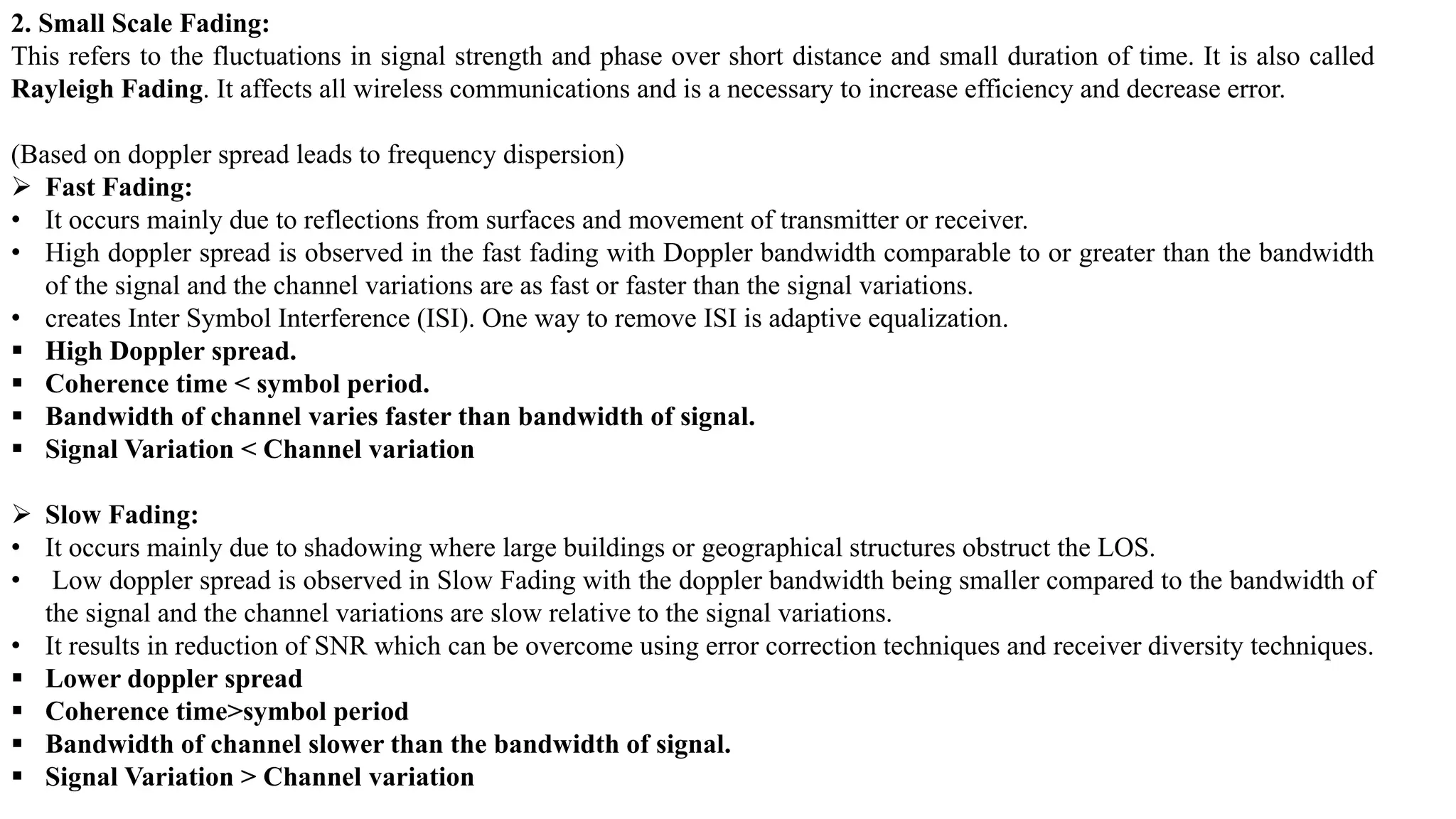 Concept of Diversity & Fading (wireless communication) | PPTX