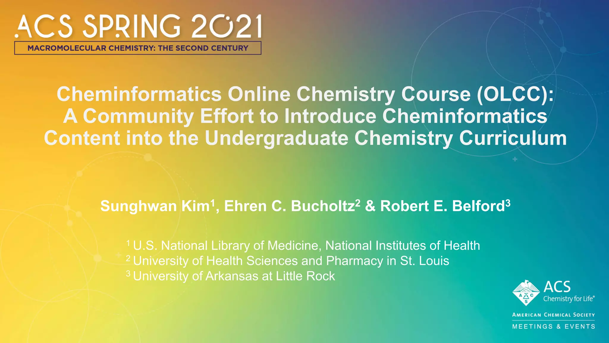 Cheminformatics Online Chemistry Course (OLCC): A Community Effort to ...