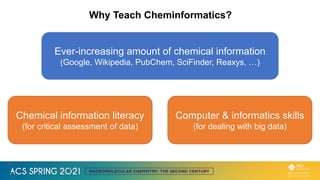 Cheminformatics Online Chemistry Course (OLCC): A Community Effort to ...