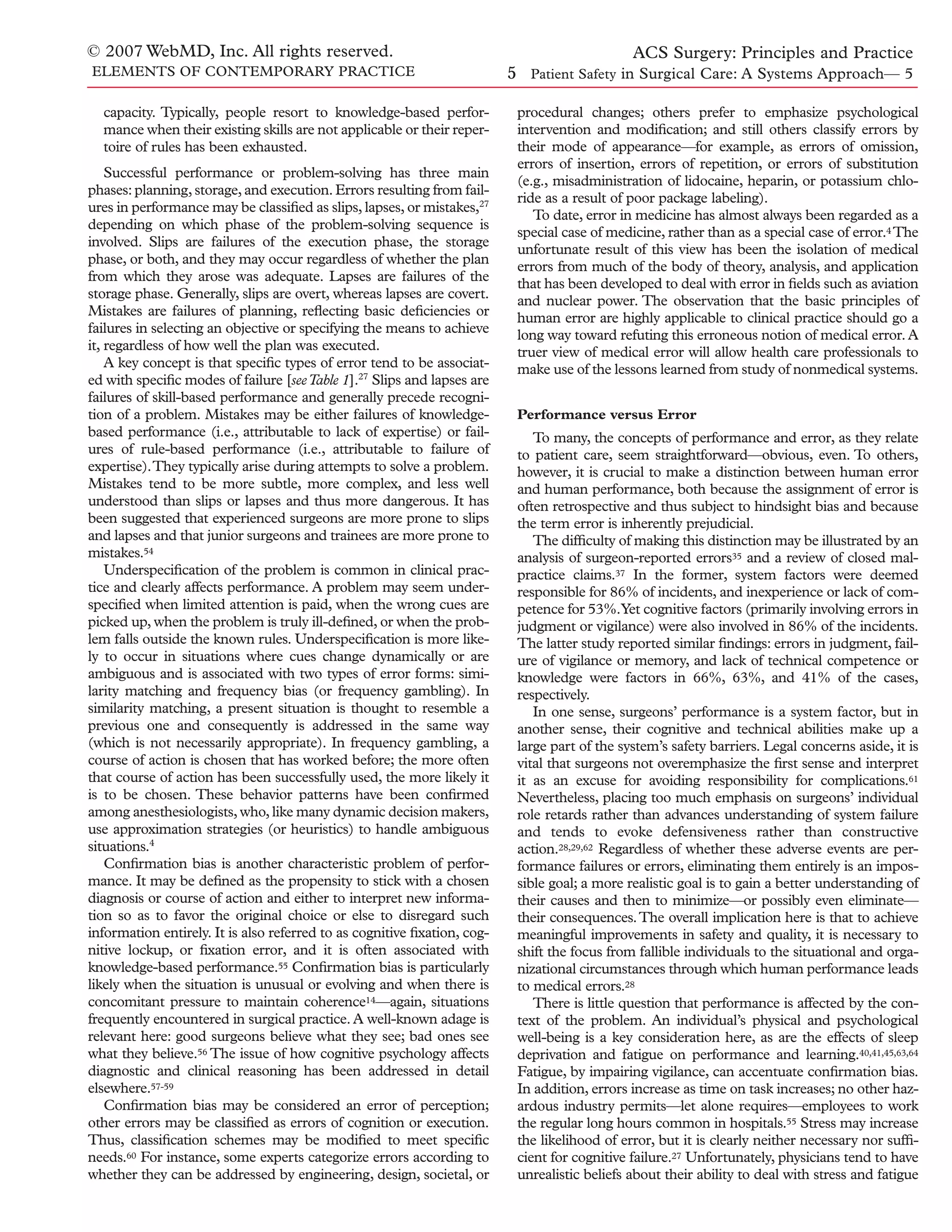 Acs0005 Patient Safety In Surgical Care A Systems Approach | PDF