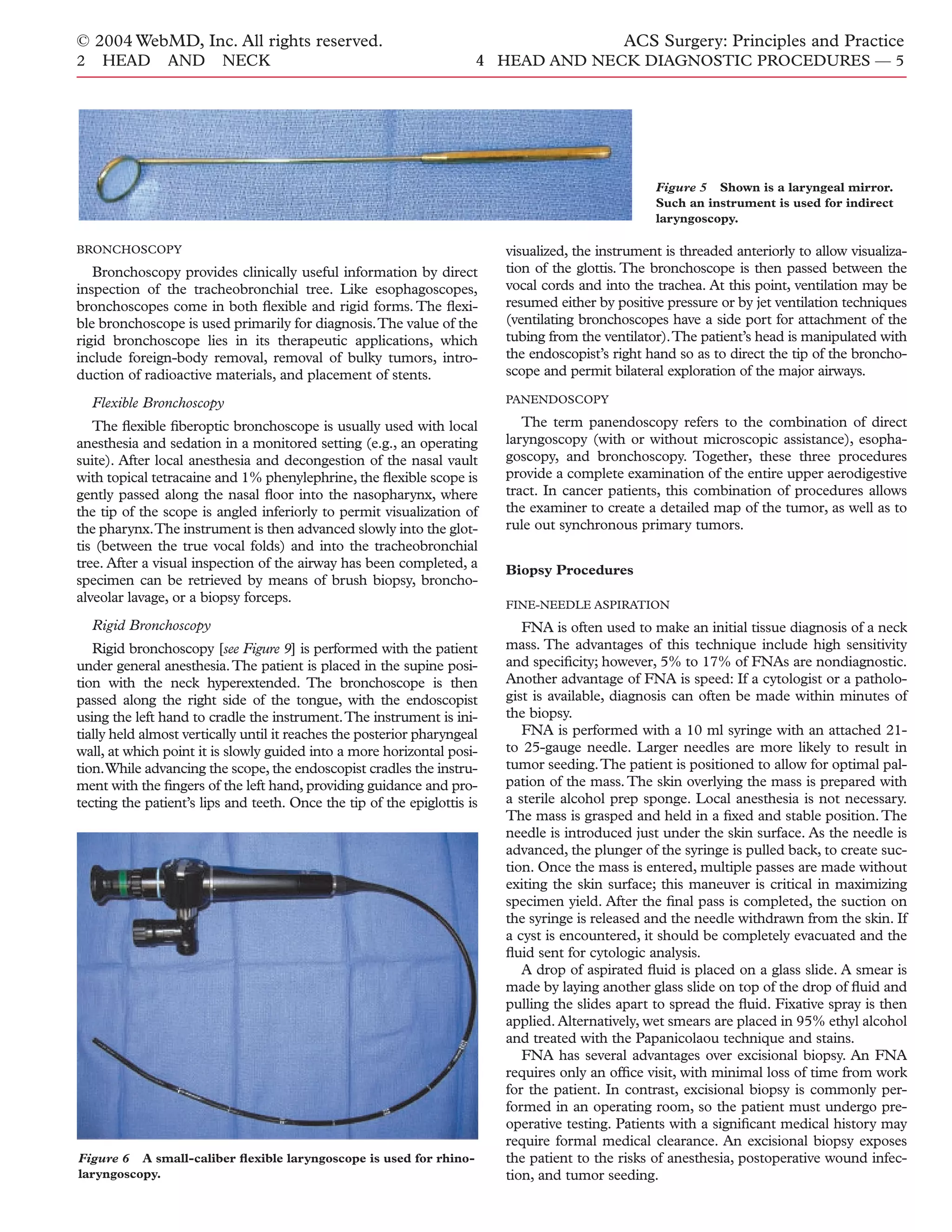 Acs0204 Head And Neck Diagnostic Procedures | PDF