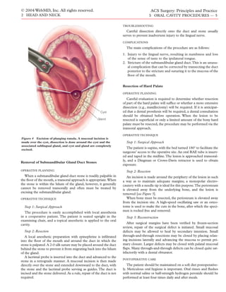 Acs0205 Oral Cavity Procedures | PDF