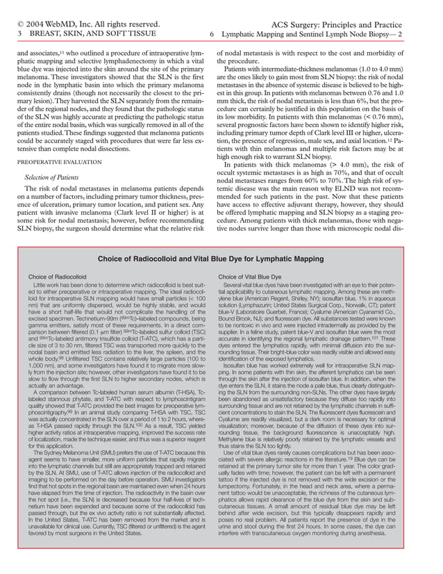 Acs0306 Lymphatic Mapping And Sentinel Lymph Node Biopsy | PDF