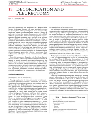 Acs0413 Decortication And Pleurectomy | PDF