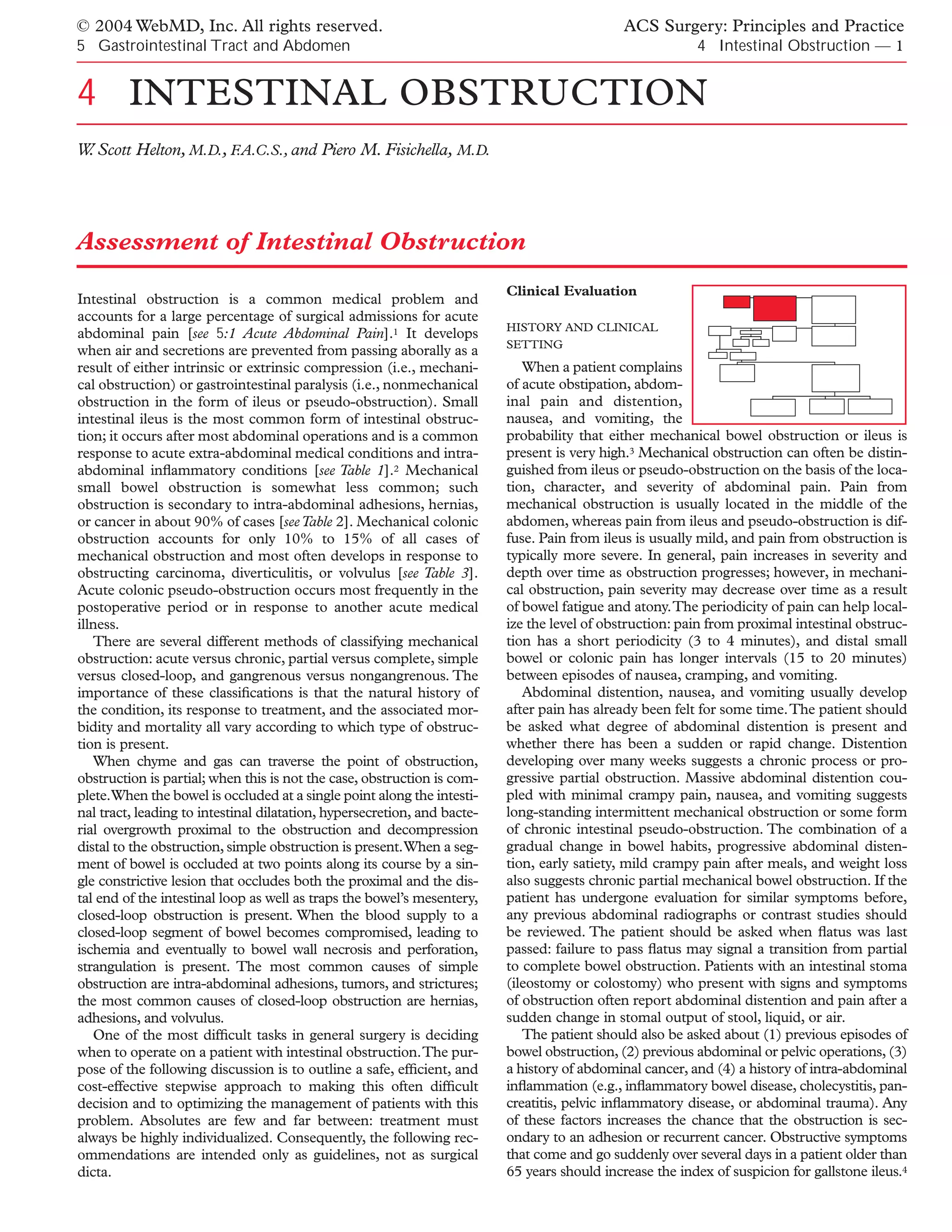 Acs0504 Intestinal Obstruction 2004 | PDF