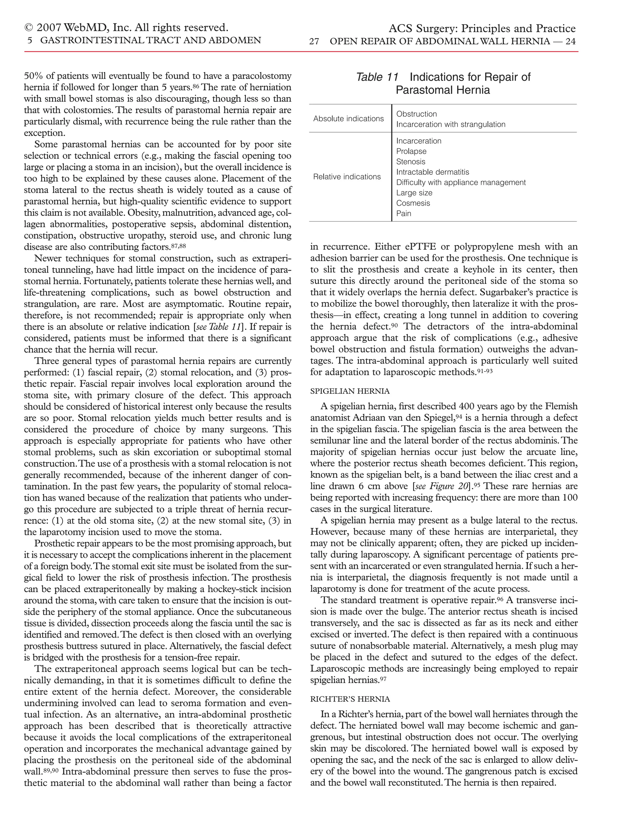 Acs0527 Open Repair Of Abdominal Wall Hernia 2007 | PDF