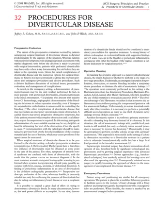 Acs0532 Procedures For Diverticular Disease 2004 | PDF | Digestive Disorders | Diseases and ...