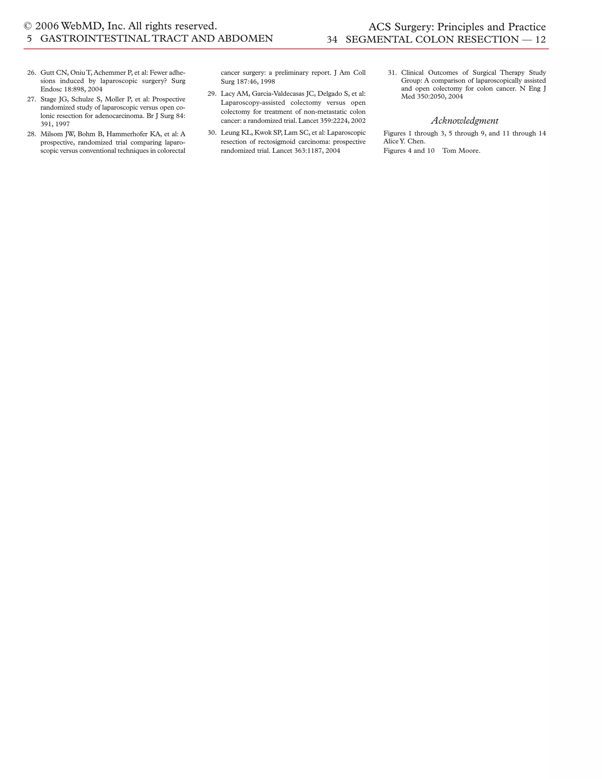 Acs0534 Segmental Colon Resection 2006 | PDF