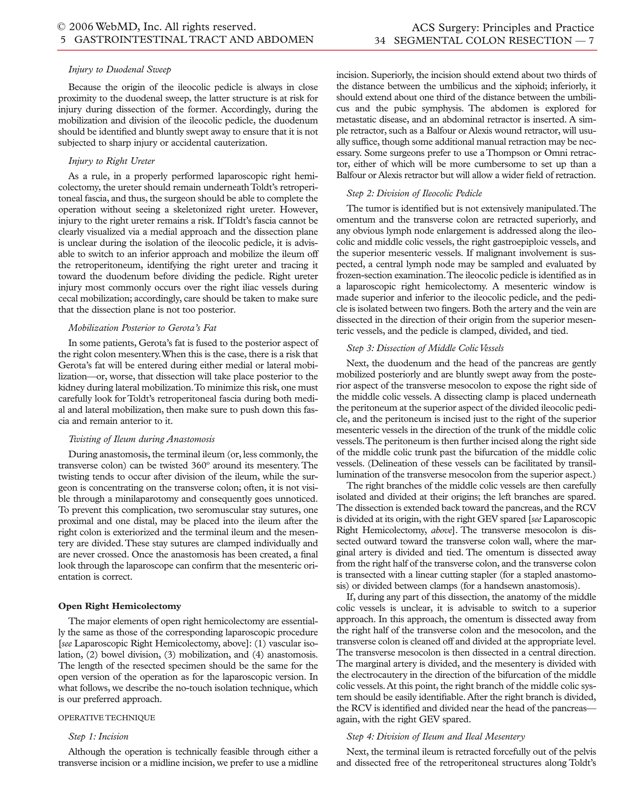 Acs0534 Segmental Colon Resection 2006 | PDF