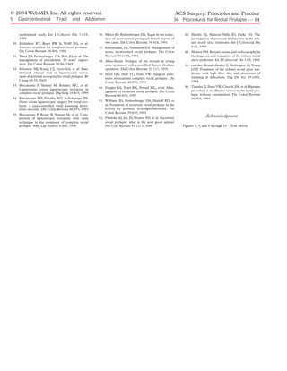 Acs0536 Procedures For Rectal Prolapse 2004 | PDF
