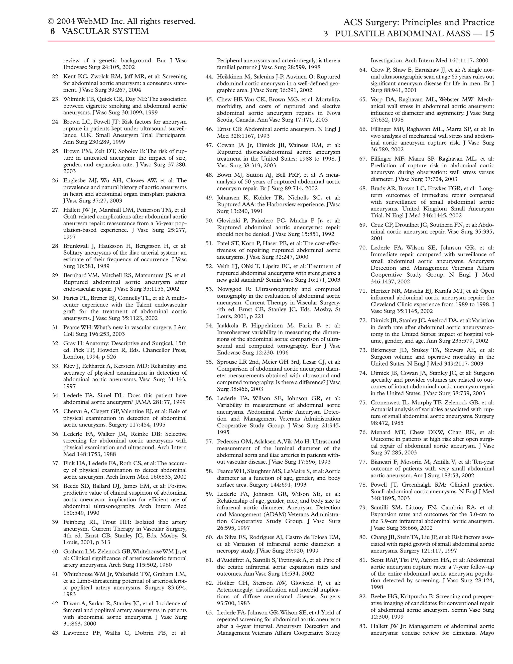 Acs0603 Pulsatile Abdominal Mass | PDF