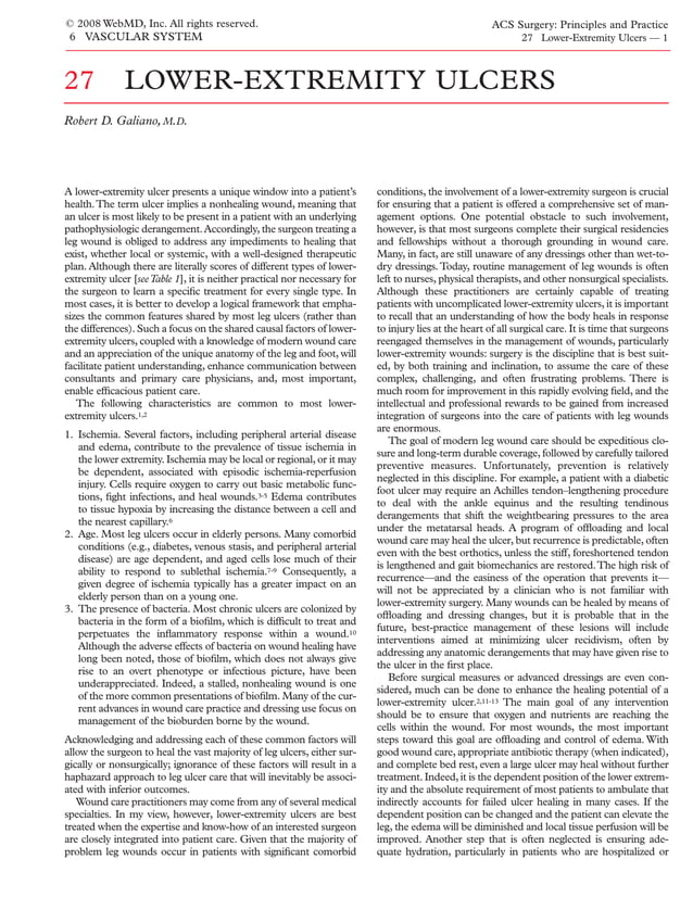 Acs0627 Lower Extremity Ulcers | PDF