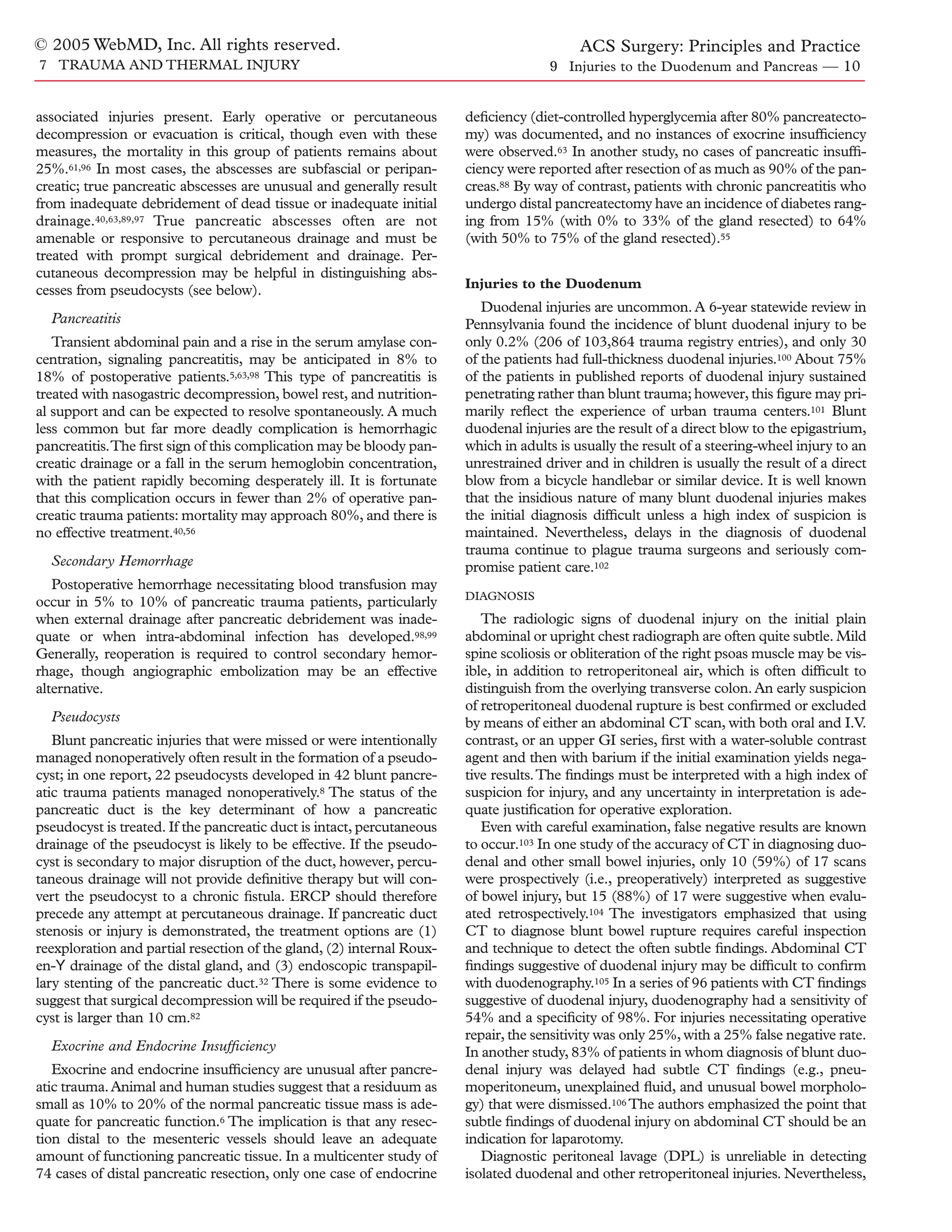 Acs0709 Injuries To The Pancreas And Duodenum | PDF