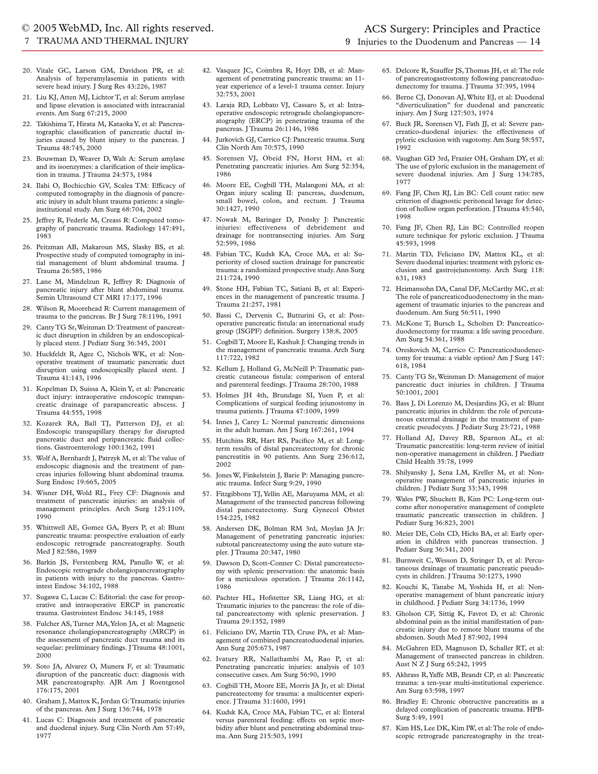 Acs0709 Injuries To The Pancreas And Duodenum | PDF