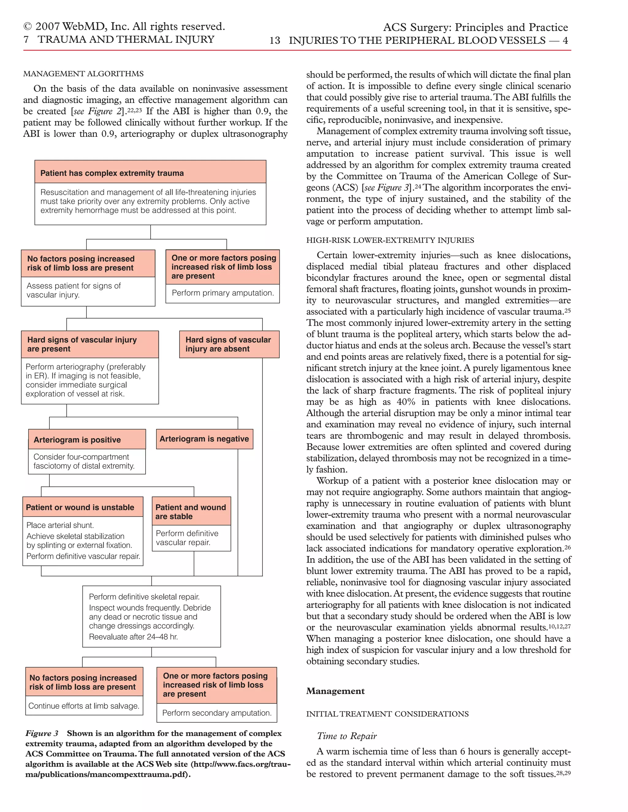 Acs0713 Injuries To The Peripheral Blood Vessels | PDF | First Aid ...