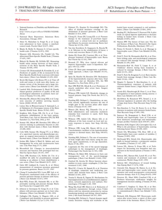 Acs0717 Rehabilitation Of The Burn Patient | PDF