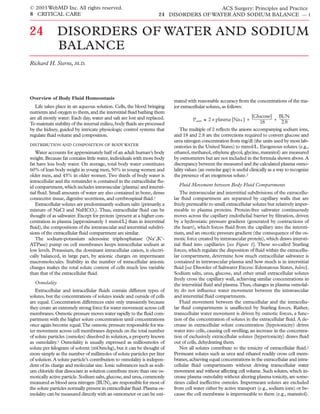 Acs0824 Disorders Of Water And Sodium Balance | PDF