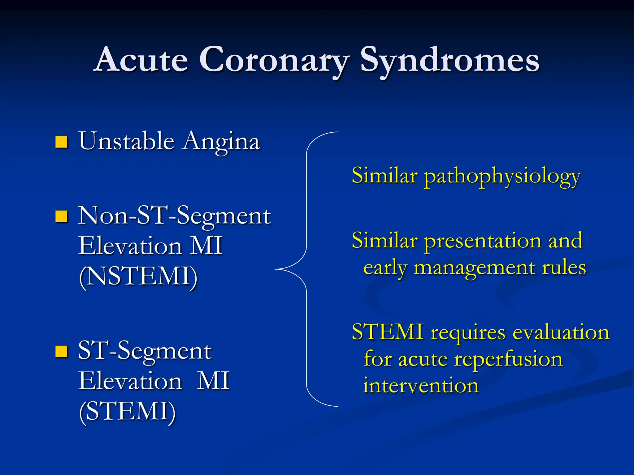 Acute coronary syndrome in emergency department | PPTX
