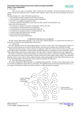 A Modified Bee Colony Optimization Algorithm for Nurse Rostering Problem | PDF