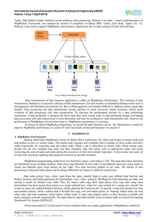 A Brief on MapReduce Performance | PDF