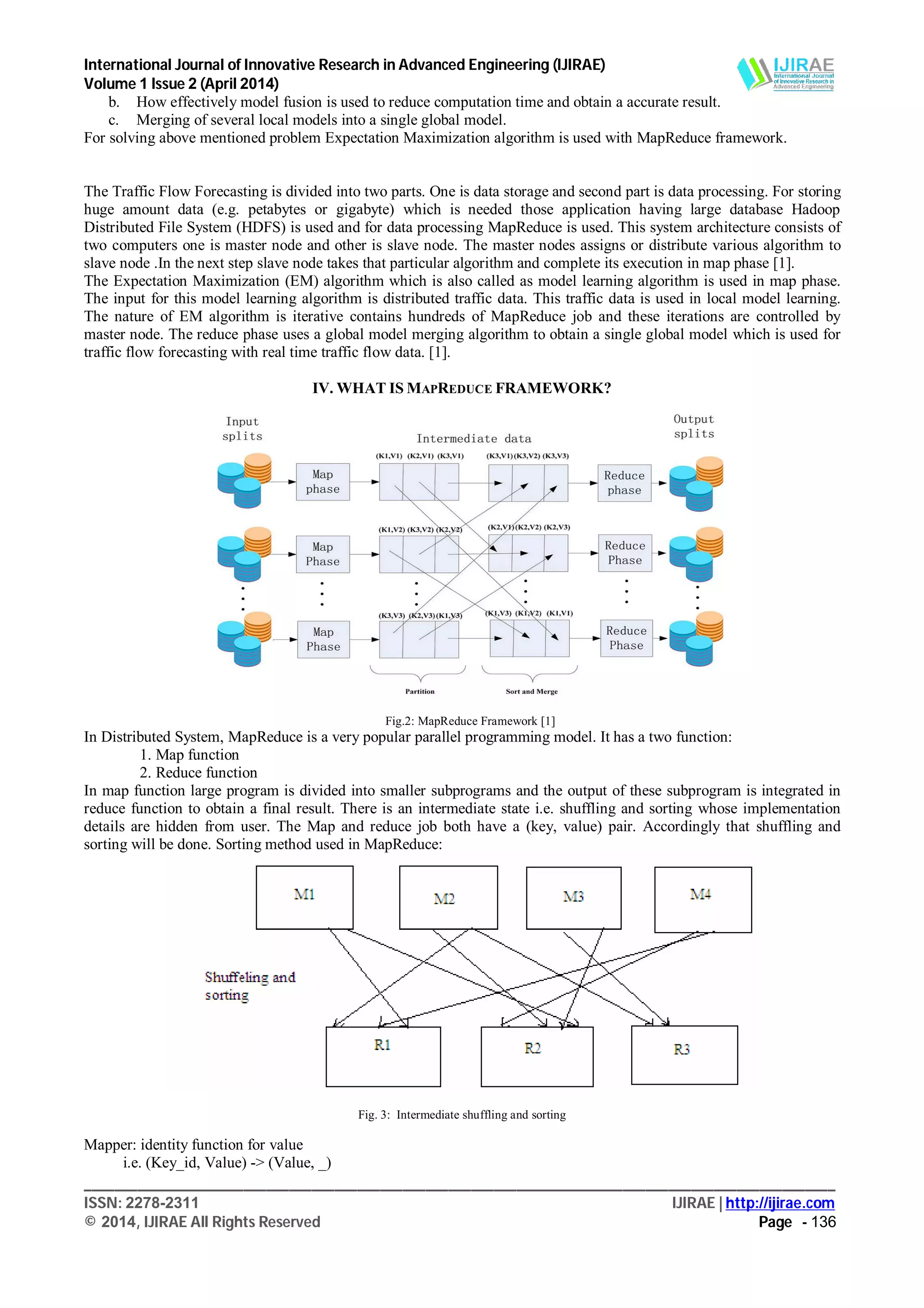 Review Data Driven Traffic Flow Forecasting Using Mapreduce In Distributed Modelling Pdf