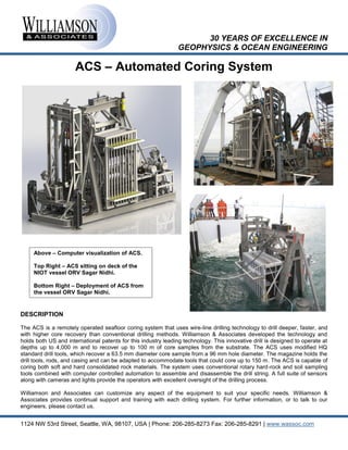 Acs – Automated Coring System | PDF | Geology | Science