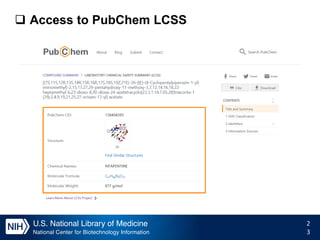 Chemical Health and Safety Information in PubChem | PPTX
