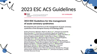 2023 ESC Guidelines for the management of ACS | PPTX