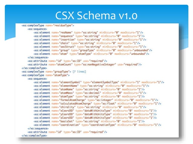 A Standard Data Format for Computational Chemistry: CSX | PPT