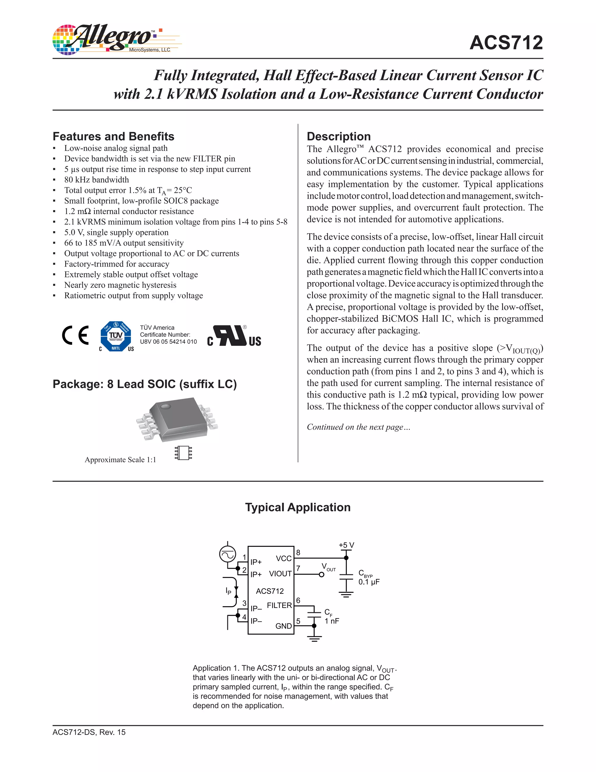 Acs712 datasheet | PDF