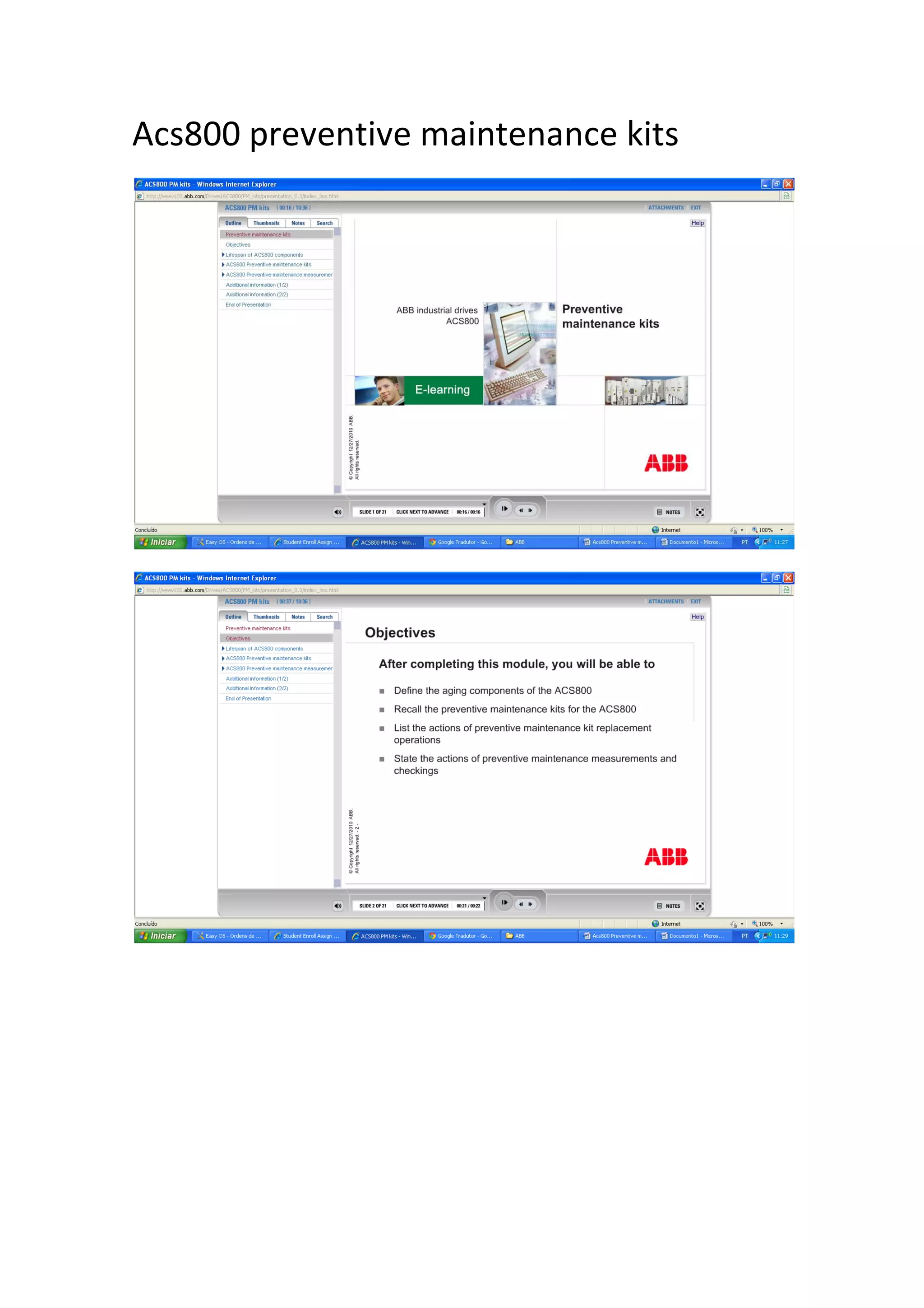 Acs800 preventive maintenance kits | PDF