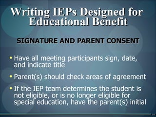 Writing IEPs | PPT