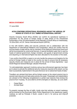 ACSA confirms operational readiness ahead the arrival of Heads of State at ORTIA_17 June (1) (1 ...