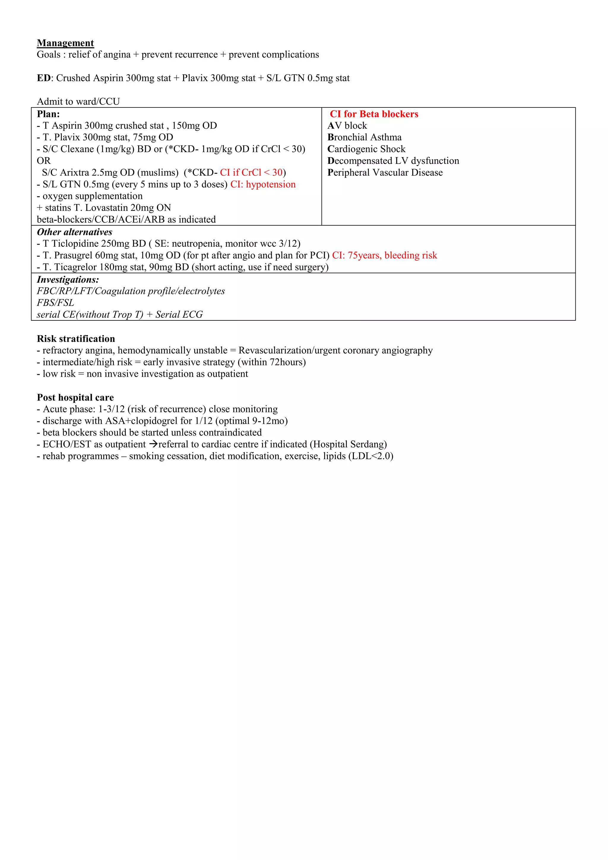 Acs (acute coronary syndrome) | PDF