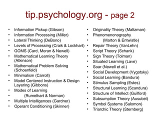 Visualization and Theories of Learning in Education | PPT