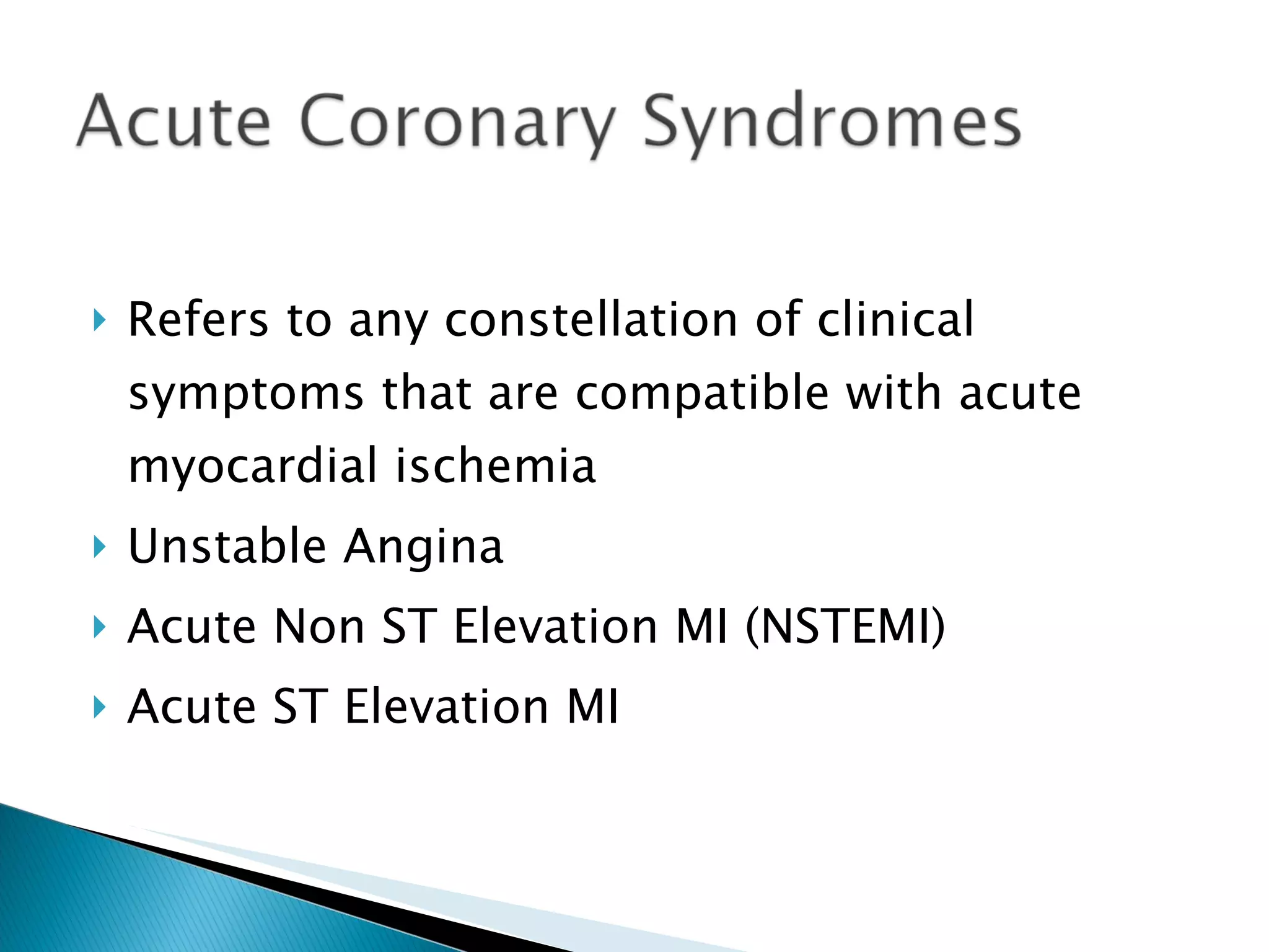 Acute Coronary Syndromes | PPT