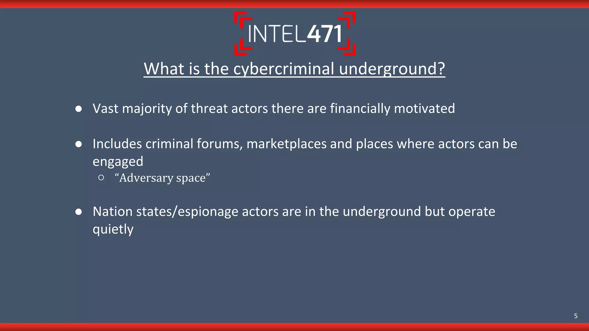 The Cybercriminal Underground: Understanding and categorising criminal ...