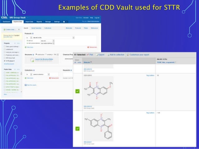 CDD: Vault, CDD: Vision and CDD: Models for Drug Discovery Collaborat…