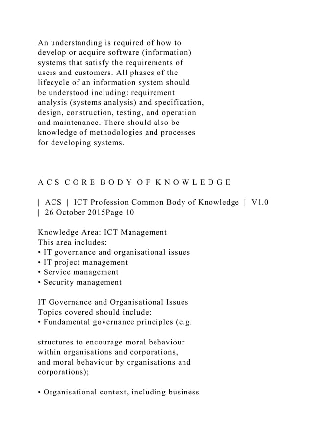 ACS CORE BODY OF KNOWLEDGE FOR ICT PROFESSIONALS (CBOK).docx