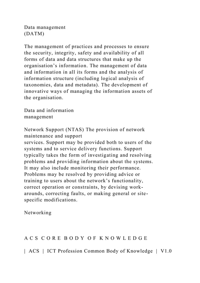 ACS CORE BODY OF KNOWLEDGE FOR ICT PROFESSIONALS (CBOK).docx