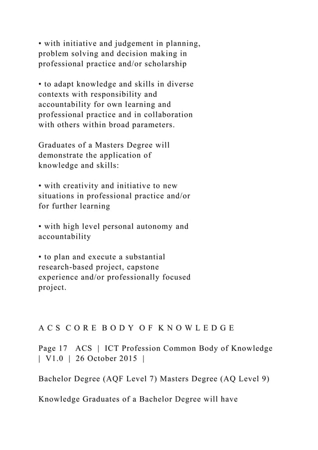 ACS CORE BODY OF KNOWLEDGE FOR ICT PROFESSIONALS (CBOK).docx