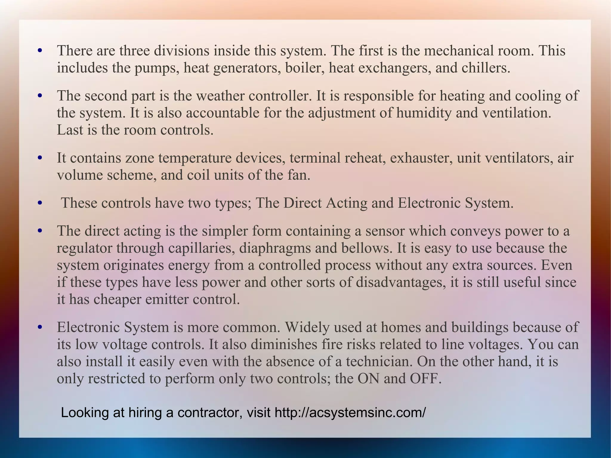 HVAC Control Systems | PDF