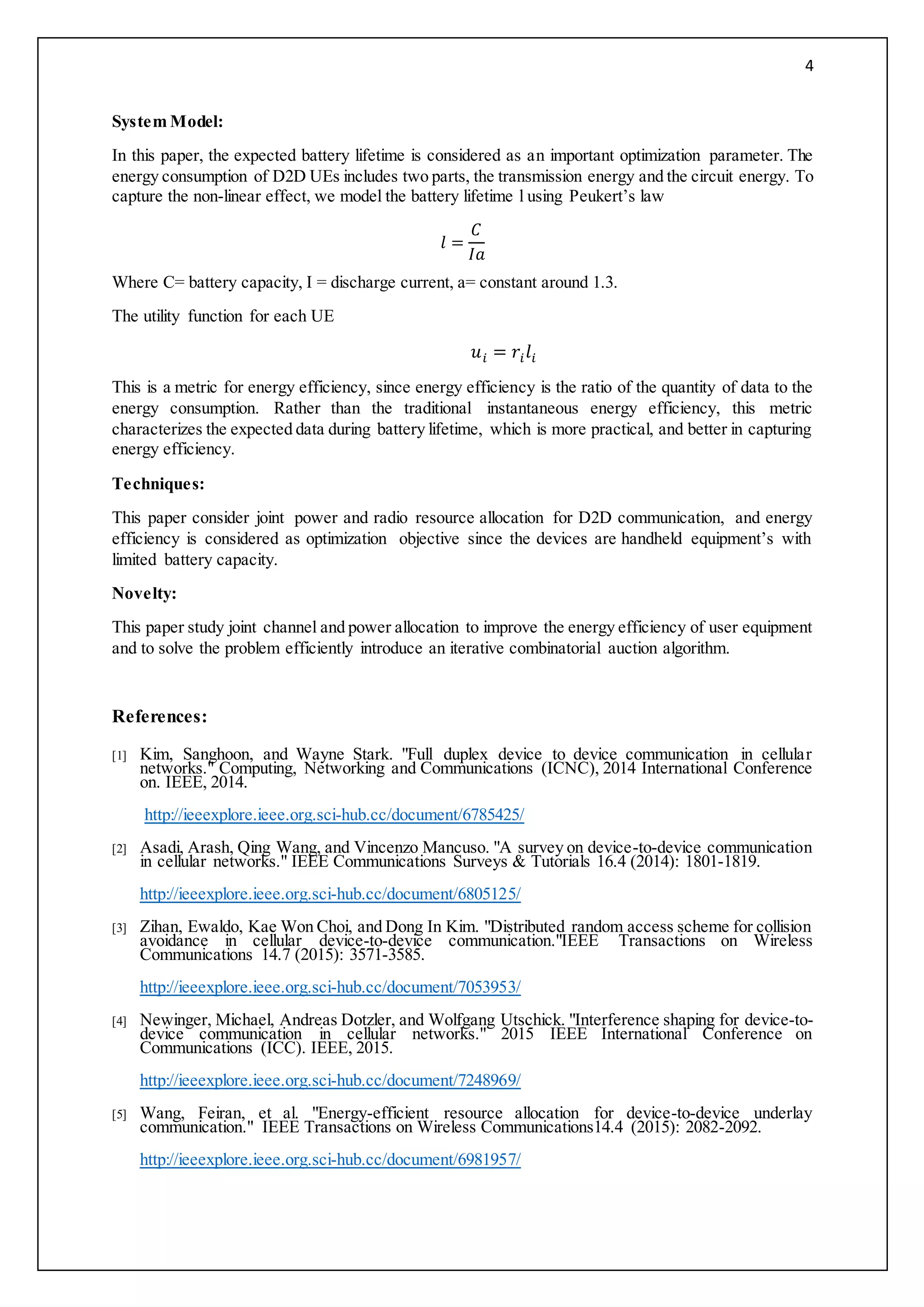 Device to Device Communication in Cellular Networks | DOCX