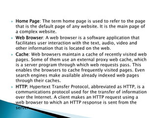 Acsess and Use Internet To access and use | PPTX